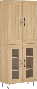 Skříň highboard dub sonoma 69,5 x 34 x 180 cm kompozitní dřevo 3199652