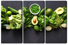 Vícedílný obraz Zelená Zelenina Nedostatek Nedostatek Plátno Canvas 150x100