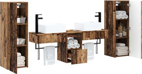 Sada koupelnového nábytku 5 ks Staré dřevo 33 x 34,5 x 100 cm 3405981