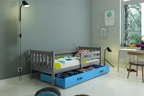 Falco Dětská postel Carlo 80x190 s úložným prostorem, grafit/modrá