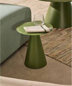 Kulatý odkládací stolek se skleněnou deskou ø 30 cm Wilshire – Kave Home