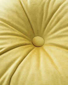Sametový polštář s knoflíkem barva zelená látka lesklé, sametová