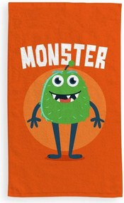 Dětský bavlněný ručník KIDS Monster 30x50 cm oranžový