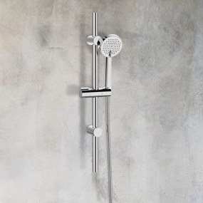 Invena Gabro, sprchový sloup 70cm s ruční sprchovou hlavicí, ruční hlavice 2-funkce, chromová, INV-AU-3P-Z01-V