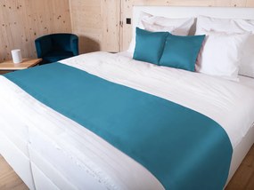 Biante Saténový přehoz/běhoun na postel Satén LUX-033 Petrolejově modrý 50x140 cm
