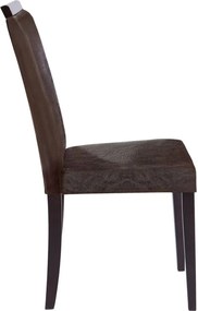 Danish style Jídelní židle Reve (SET 2 ks), tmavě hnědá / černá