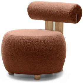 Hnědé designové křeslo HANNA, dub