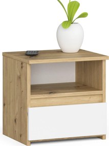 Noční stolek CL1 dub artisan/bílá
