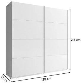 Expedo Posuvná šatní skříň CARLA I, 180x215x57, Sonoma