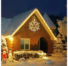 Vánoční LED dekorace, sněhová vločka, BLIKAJÍCÍ, 39 cm, různé barvy na výběr Barva: Teplá bílá