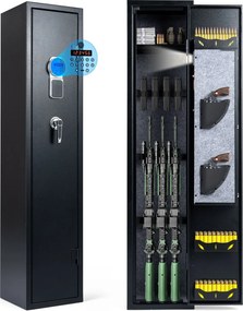 Costway Skříň na zbraně Dlouhá na zbraně s elektronickým kombinačním zámkem