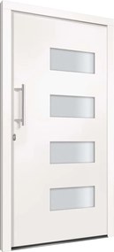 vidaXL Vchodové dveře hliník a PVC 100 x 210 cm [3056822] Barva: Bílá