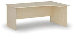 Kancelářský rohový pracovní stůl PRIMO WOOD, 1800 x 1200 mm, pravý, dub přírodní