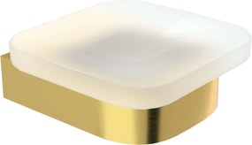 Nimco Nikau - Mýdlenka s držákem, sklo/kartáčovaná zlatá NKZ 30059C-Z