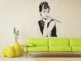 Samolepka na zeď Audrey Hepburn 1368