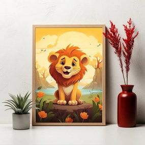 Plakát - Lví hravost v přírodě