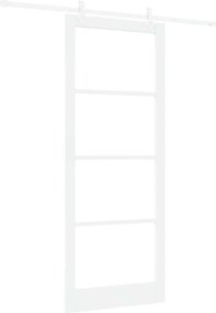 Posuvné dveře 93 x 232 cm Masivní borové dřevo a sklo Bílá 3332264