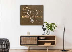 Li-Go "Slon" světelný obraz 230V 65x55 cm provedení povrchu: dub světlý