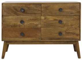 Dřevěná nízká komoda Espita se šuplíky - 114*40*80cm