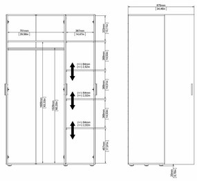 Tvilum Šatní skříň Pedro 530 černá