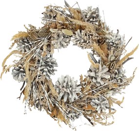 Věnec Winter Cone ⌀30cm beige