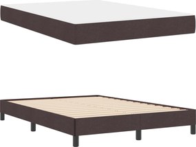 Postel s boxspringem Tmavě hnědá 160 x 200 cm textil 3398503