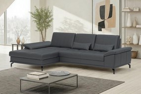 XXXLutz ROHOVÁ SEDAČKA, textil, kůže, černá Sit & More - Sedací soupravy - 000144039772