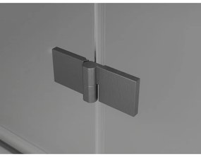 Mexen Lunar, L sklápěcí sprchový kout levý 70 x 70 cm, 8mm čiré sklo, profil grafit broušený, 834L-070-070-66-00-L
