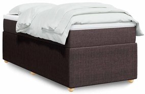 Box spring postel s matrací tmavě hnědá 80x200 cm textil 3285528