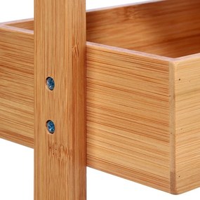 Dřevěný regál, koupelnový regál, koupelnový police, bambusová police  BAMBOU, 4 stupňový - 100% bambus