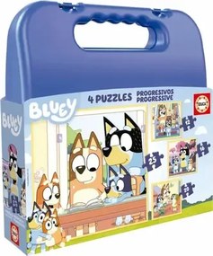 EDUCA Puzzle v kufříku Bluey 4v1 / (12  16  20  25 dílků) / od 3 let