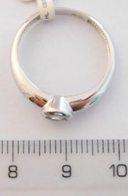 Klenoty Budín Mohutný dámský zásnubní prsten z bílého zlata se zirkonem 585/1,80gr vel.55 1160815