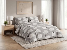 Polybavlněné povlečení SHEEP POLY šedé Rozměr povlečení: 2 ks 70 x 90 cm | 200 x 220 cm