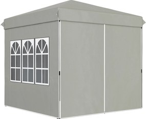 Pavilon Outsunny 2,5x2,5m, Voděodolný Stabilní Zimní Skládací Pavilon, UV Ochrana 50+, Skládací Party Stan Zahradní Stan s 4 Bočními Panely a Taškou,