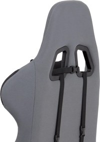 Kancelářská židle houpací mech., plast. kříž, šedá + černá látka – opěrák 90°–180° Šedá
