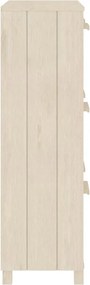 Botník HAMAR medově hnědý 59,5 x 35 x 117 cm masivní borovice 340512