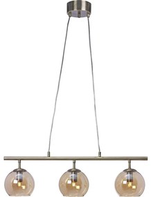 Cottex T2493AA - Lustr na lanku CAPELLA 3xE14/40W/230V kouřová/hnědá T2493AA