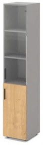 Policová skříň kombinovaná pravá PROX - výška 196,5 cm - výběr barevného provedení - 3D6097