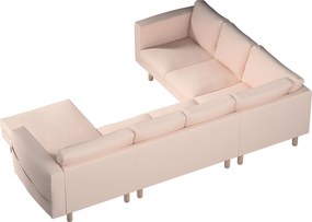 Potah na pohovku IKEA Norsborg rohová, 5-místná se šezlongem barva růžová látka pletený vzor