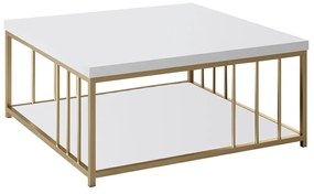 Konferenční stolek Zenn White and Gold