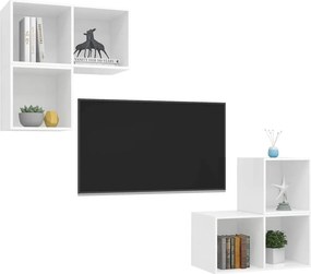 VidaXL TV skříňky 4 ks bílé dřevotříska 3079763