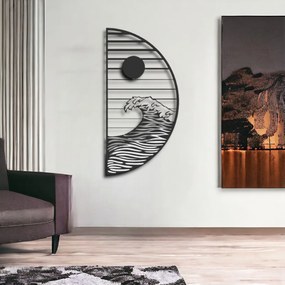 Oceán - kovový obraz na zeď Velikost: 125cm, Barva: Black