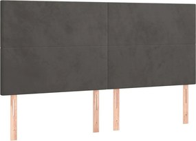 Box spring postel s matrací tmavě šedá 200x200 cm samet 3129112