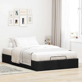 Osmanský rám postele bez matrací černá 120x200 cm textil 3310870