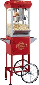 Popcorn Popper Stroj s vozíkem Popcorn Maker 850 W 227 g 11,4 l červený