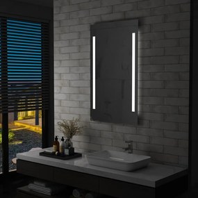 vidaXL Koupelnové nástěnné zrcadlo s LED osvětlením 60 x 100 cm