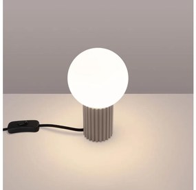 Sollux SL.1746 - Stolní lampa HALO 1xG9/8W/230V pr. 12 cm taupe