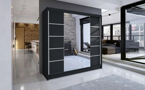 ADRK Furniture Posuvná skříň s zrcadlem TRAVES 180 ADRK-SW-TRA-B-180