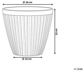 Květináč hnědo-šedý ⌀36 cm POKA Beliani