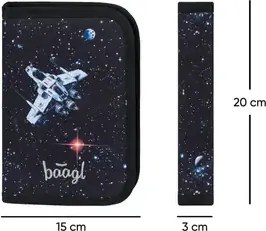 BAAGL Školní penál jednopatrový Pixel Space